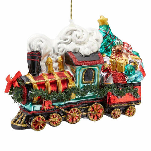 EDG Стеклянная елочная игрушка Поезд с подарками - Christmas Periple 17 см, подвеска 685433,29