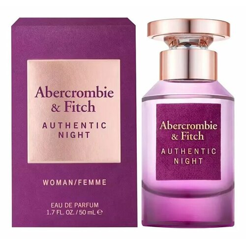 Abercrombie & Fitch, Authentic Night Woman, 50 мл, Парфюмерная вода Женская