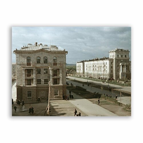 Советский постер, плакат на бумаге / Советские города / Размер 40 x 53 см