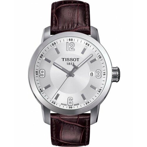 Наручные часы TISSOT, серебряный, коричневый