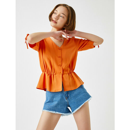Блуза KOTON, размер 34, оранжевый