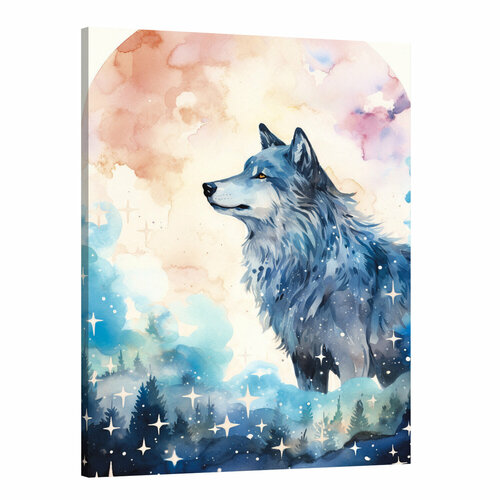 Интерьерная картина 50х70 "Волчье созвездие"