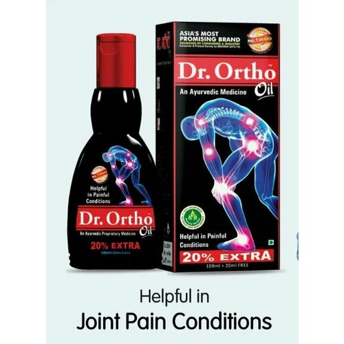 Масло массажное Др Орто / Dr Ortho Ayurvedic Joint Pain Oil от боли в мышцах и суставов, 100 мл