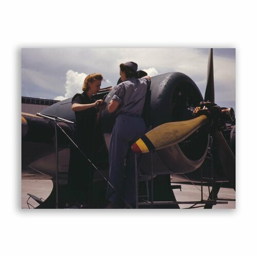Постер, плакат на бумаге / Ретро фотографии американских рабочих. 1940 год / Размер 30 x 40 см