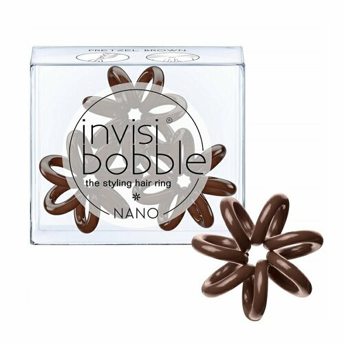 Резинка для волос Nano Pretzel Brown Invisibobble Nano Pretzel Brown 3 шт
