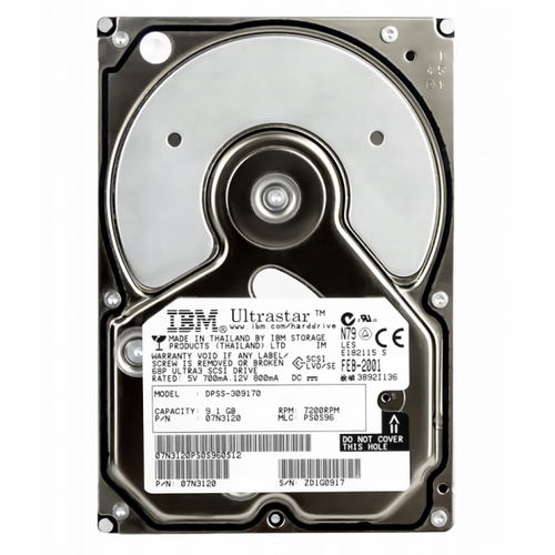Жесткий диск IBM DPSS-309170 9,1Gb 7200 U160SCSI 3.5" HDD