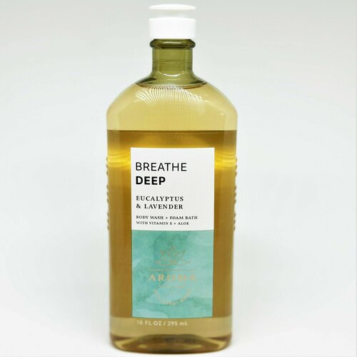 Bath and Body Works увлажняющий гель для душа + пена для ванн Aromatherapy BREATH DEEP эвкалипт лаванда (295 мл)