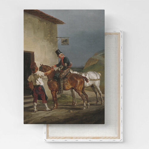 Картина на холсте, репродукция / The White Horse Tavern / Теодор Жерико / Размер 60 x 80 см
