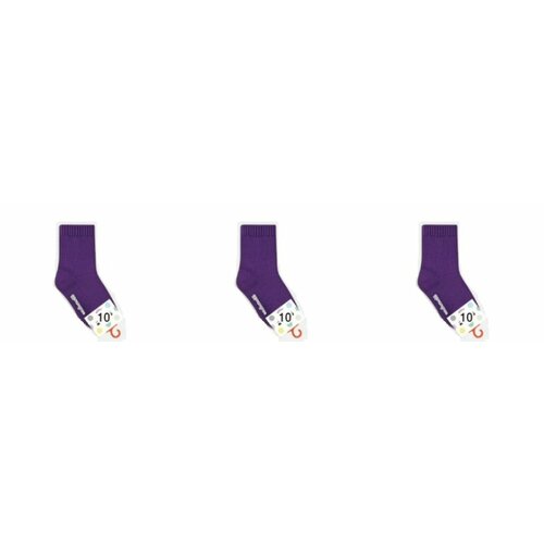 Носки GGRN 3 пары, размер 7-9, фиолетовый