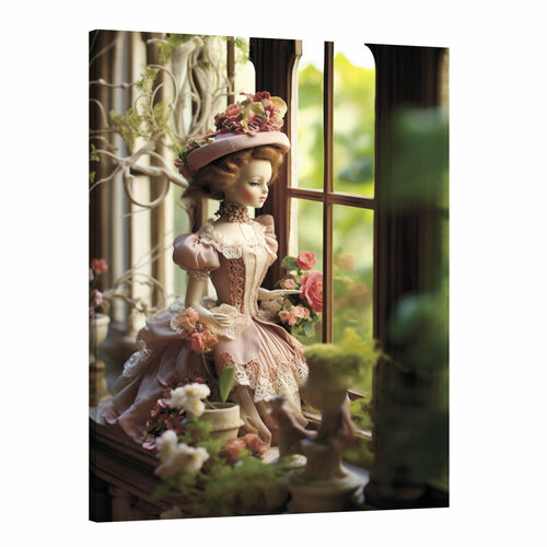 Интерьерная картина 50х70 "Кукла в викторианском стиле"