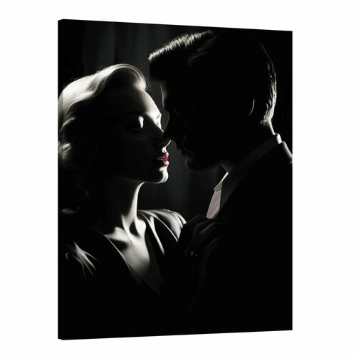 Интерьерная картина 50х70 "Поцелуй в картинах"