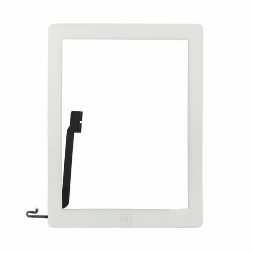 Сенсорное стекло (тачскрин) для Apple iPad 4 с кнопкой Home белый