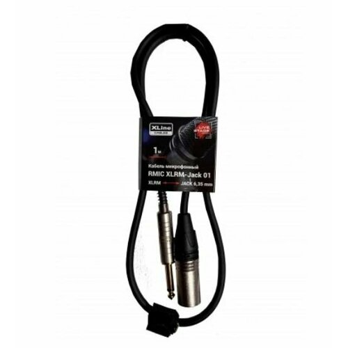 Xline Cables RMIC XLRM-JACK 01 Кабель микрофонный XLR 3 pin male - JACK 6.3 mono длина 1м