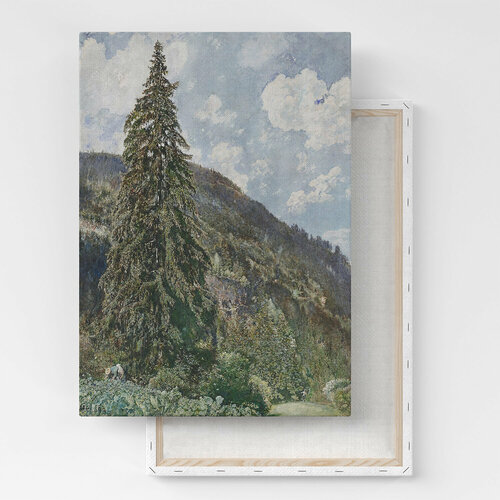 Картина на холсте, репродукция / Рудольф фон Альт - The old Spruce in Bad Gastein / Размер 60 x 80 см