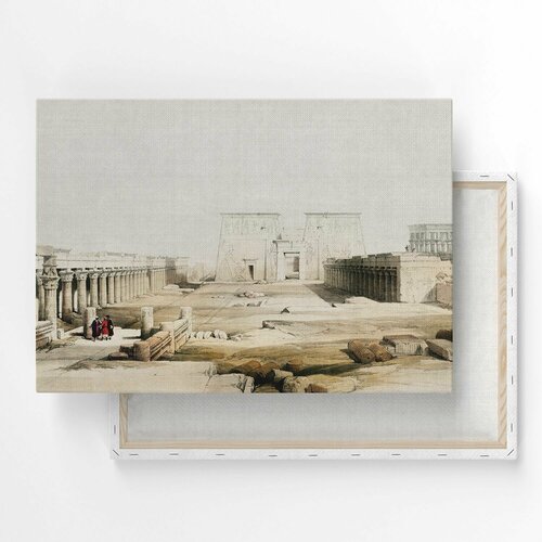 Картина на холсте, репродукция / Дэвид Робертс - Grand approach to the Temple / Размер 80 x 106 см