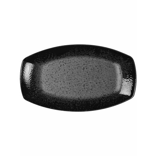 Тарелка сервировочная KUTAHYA Nanocream Black прямоугольная, 16x9,6 см