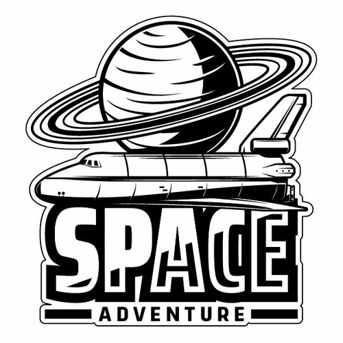 Наклейка Space Adventure / Космическое приключение 14х15 см