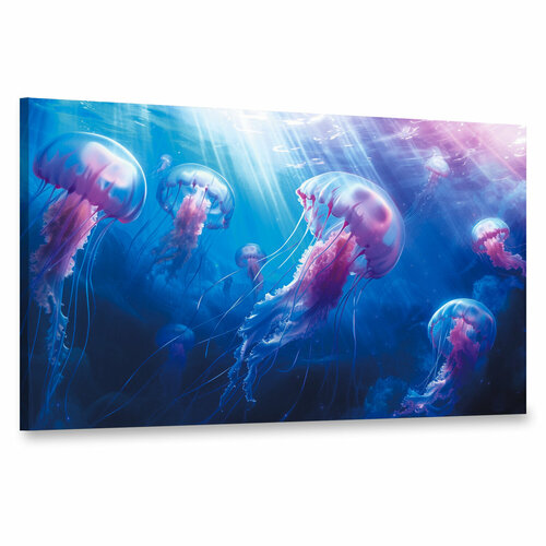 Интерьерная картина 100х60 "Медуза в морском солнце"