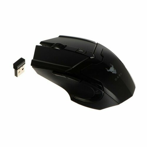 Мышь Smartbuy RUSH Dark, игровая, беспроводная, 1600 dpi, 2хААА, USB, подсветка, чёрная (комплект из 2 шт)
