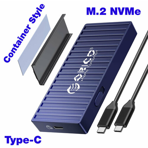 Корпус (переходник) для SSD M.2 NVMe - USB 3.1 Gen 2 Orico Container Style Blue