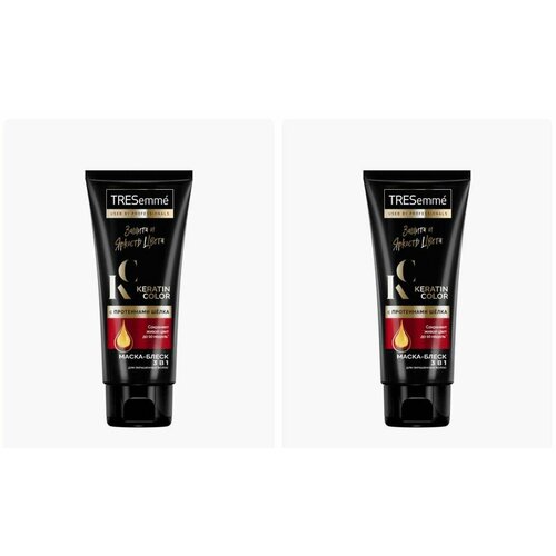 TRESemm маска-блеск keratin color 3в1 для окрашенных волос Защита и яркость цвета 200 мл, 2 шт