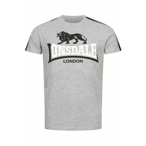 Футболка LONSDALE, размер L, белый, серый