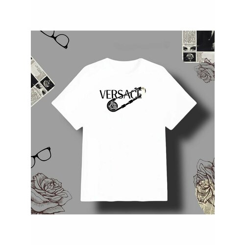 Футболка versace версаче, размер XXL, белый