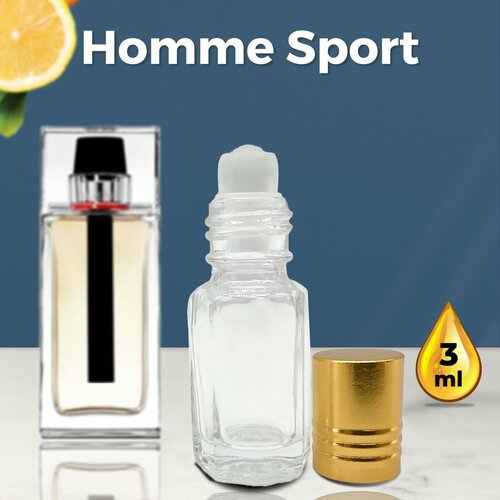 "Homme Sport" - Масляные духи мужские, 3 мл + подарок 1 мл другого аромата