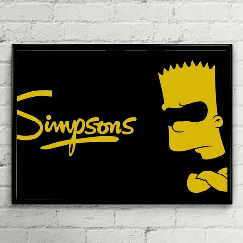 Постер "Крутой Барт Симпсон" Cool Eshe из коллекции "Любимые герои", плакат А3 (29,7 х 21 см) для интерьера