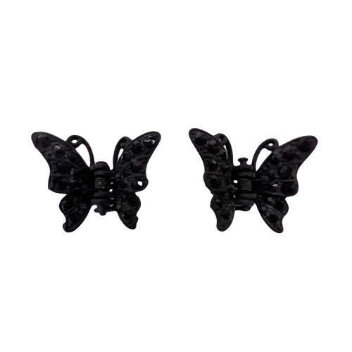 Краб-бабочка из черного металла, 2 штуки