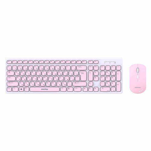 Комплект клавиатура+мышь мультимедийный Smartbuy ONE 250288AG (SBC-250288AG-WP), бело-розовый