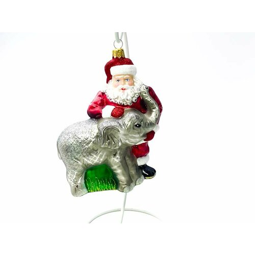 Елочная игрушка Дед Мороз со слоном