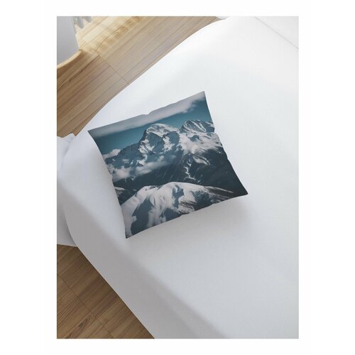 Наволочка декоративная на молнии JoyArty, чехол на подушку "Снежные горы 45х45 см , серия Мужские праздники