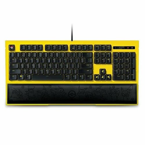 Клавиатура Игровая клавиатура проводная Razer Pokemon желтый