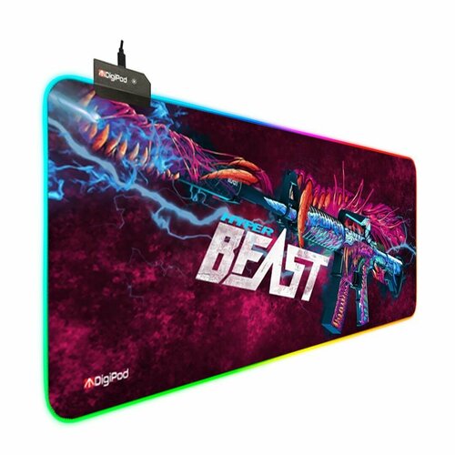 Коврик Led Light Mouse Pad большой с подсветкой / Hyper Beast