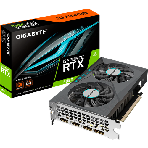 Видеокарта GeForce RTX 3050 6Gb Gigabyte GV-N3050EAGLE OC-6GD