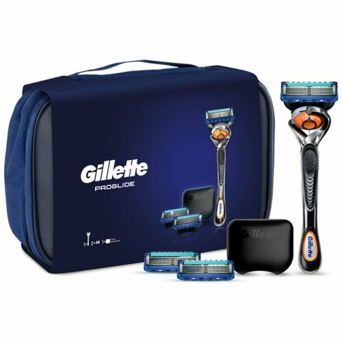 Gillette Подарочный набор (Gillette Станок Proglide с 3 сменными кассетами + Чехол)