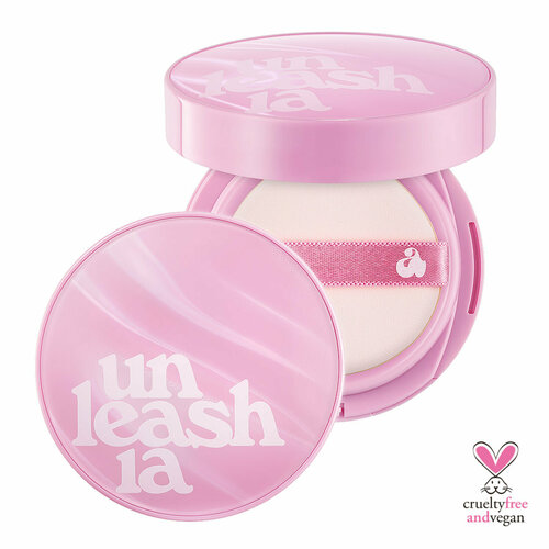 Кушон для лица с сияющим финишем | Unleashia Don't Touch Glass Pink Cushion SPF50+ PA++++ 21N Hyaline
