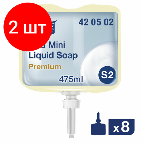 Комплект 2 шт, Картридж с жидким мылом одноразовый TORK (Система S2) Premium, 0.475 л, 420502