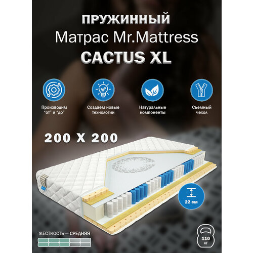 Mr.Mattress Cactus XL, 200x200 см, пружинный