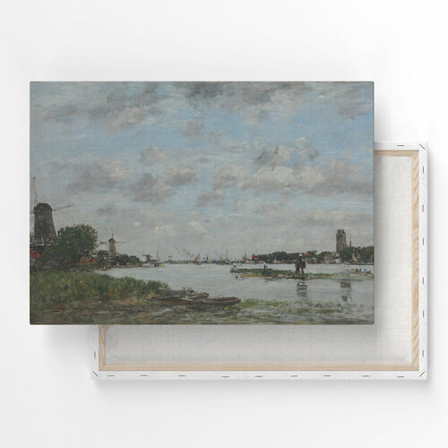 Картина на холсте, репродукция / The Maas near Dordrecht / Эжен Буден / Размер 30 x 40 см