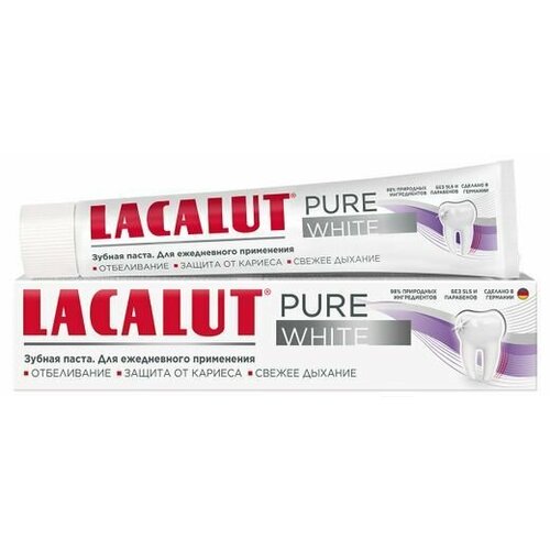 Lacalut Зубная паста Pure white, 75 мл