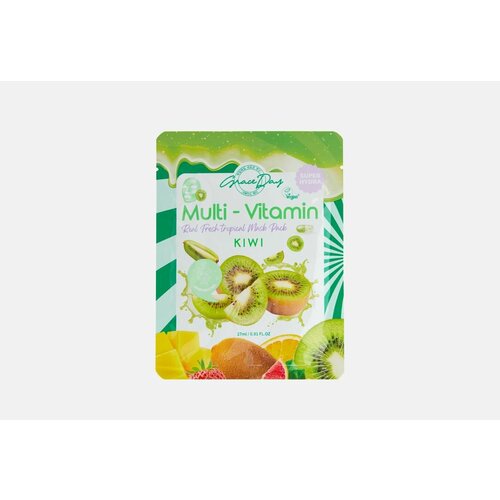 Тканевая маска для лица Grace Day, Multi-Vitamin Kiwi Mask Pack 1 мл