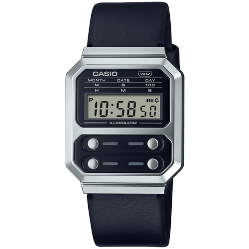 Наручные часы CASIO Vintage A100WEL-1A, серебряный, черный