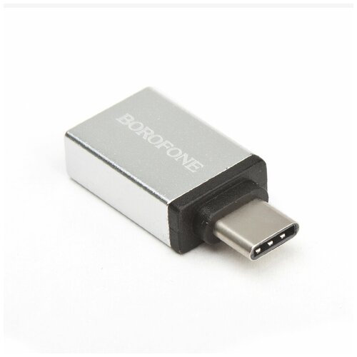 OTG адаптер BOROFONE BV3 USB-A – Type-C (серебристый)