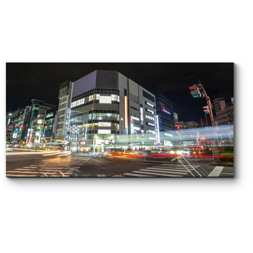 Модульная картина Ночной Киото 130x65