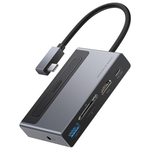 HUB адаптер BASEUS Magic Multifunctional 6-in-1, Type-C to USB3.0 + AUX 3.5mm + HDMI 4K@60Hz + SD/TF + Type-C PD100W, Space Gray