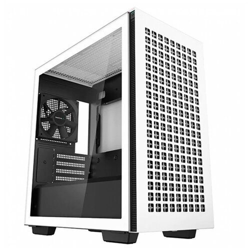 Корпус MiniTower DeepCool CH370 WH белый без БП mATX TG window 1x120mm fan (R-CH370-WHNAM1-G-1)