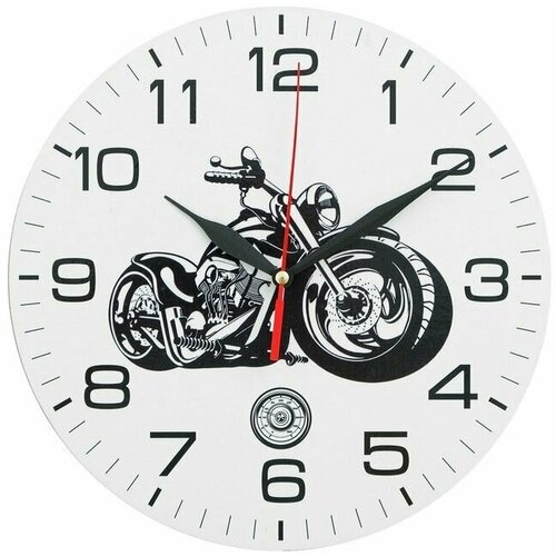 Часы настенные "Мотоцикл", плавный ход, d=24 см 6625790