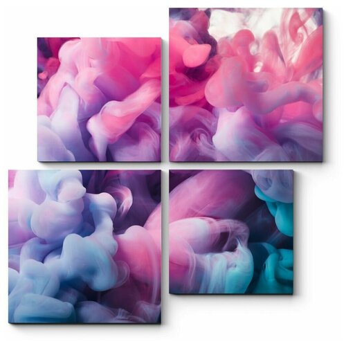 Модульная картина Цветной туман 110x110
